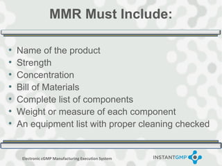 Instant GMP Compliance Series -Better Compliance through Master ...