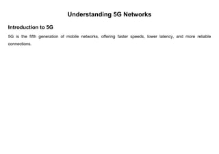 5G_Network introduction to the modern nework | PPT