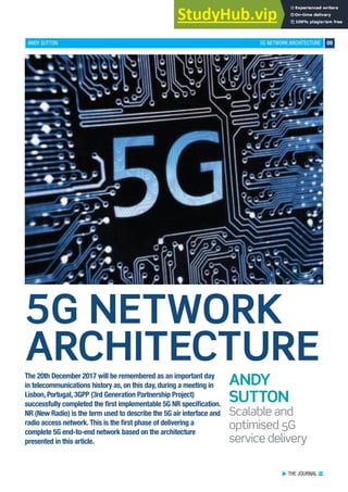 5G Network Architecture | PDF
