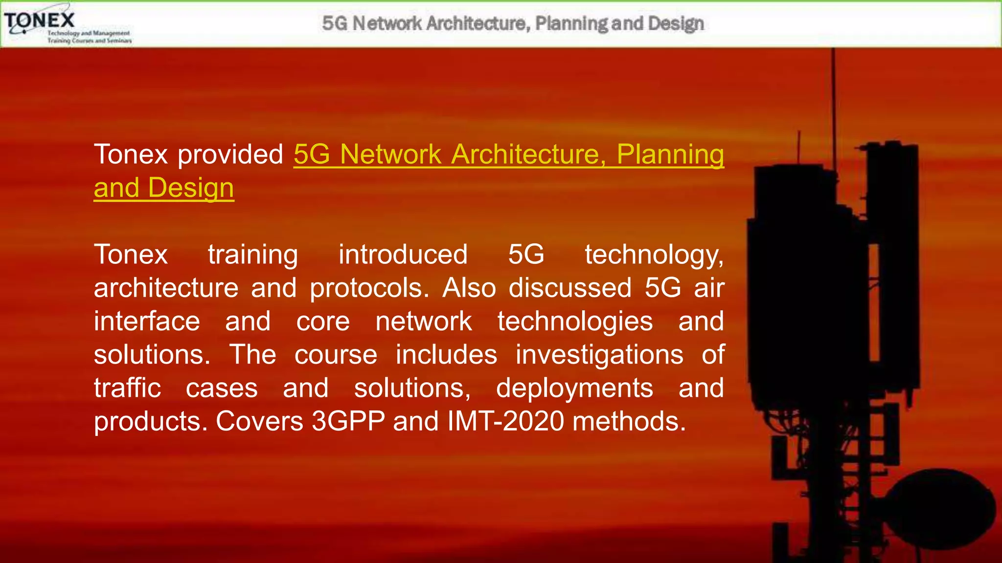 5G Network Architecture, Planning and Design | PPTX