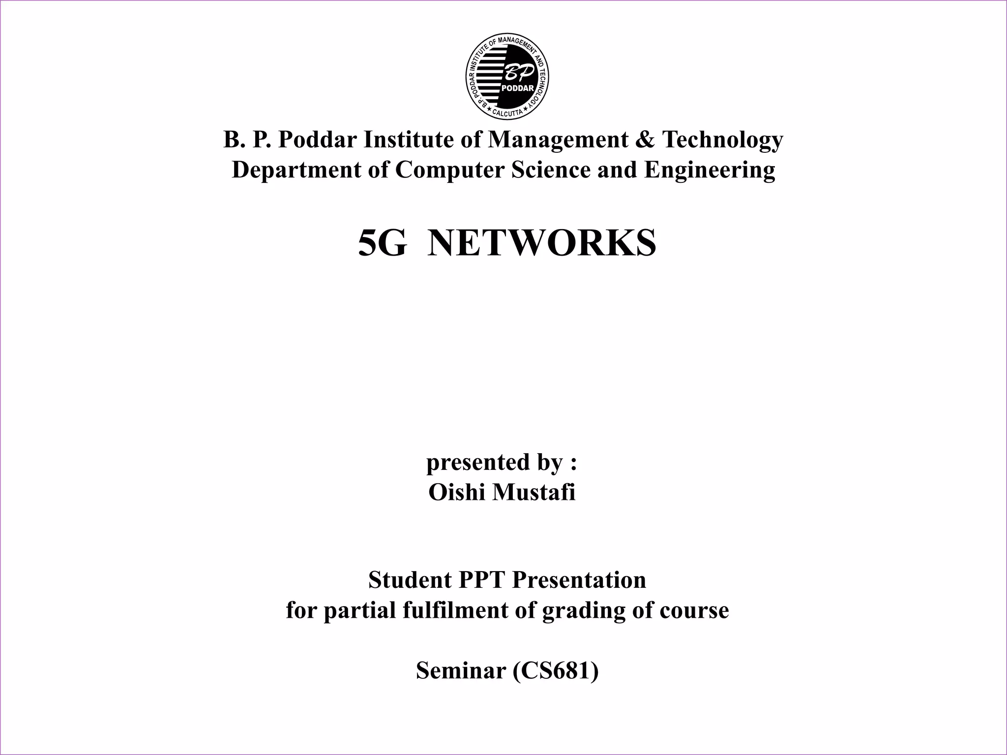 5G NETWORKS and 5G WIRELESS TECHNOLOGY | PPT