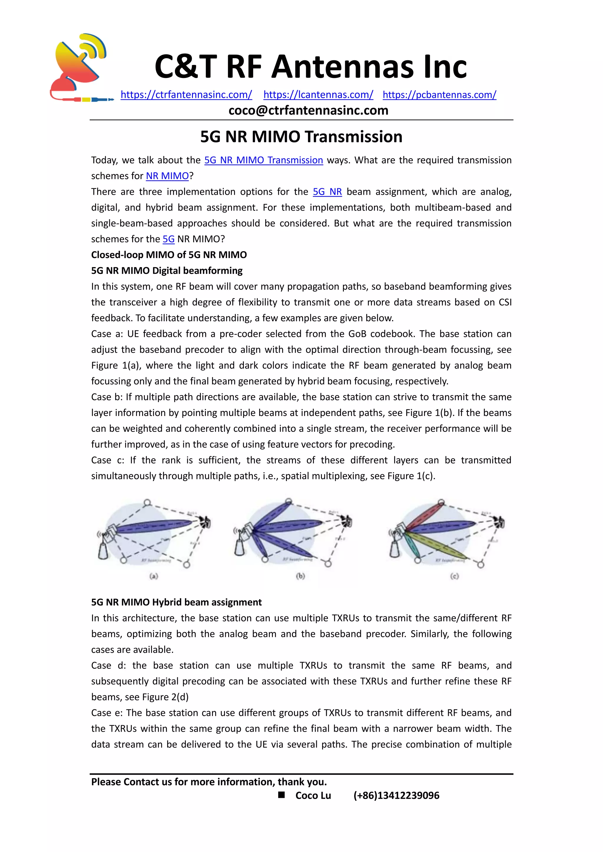 5G NR MIMO Transmission | PDF