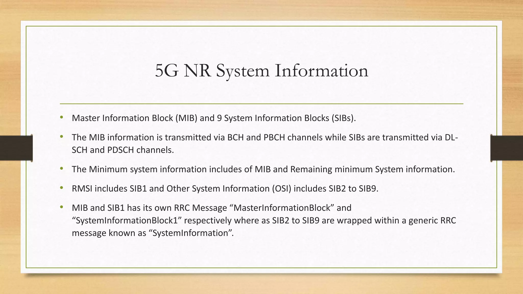 5G NR System Information | PPTX