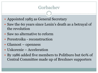 5, gorbachev aims | PPTX