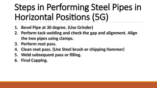 5g powerpoint position IN WELDING IN PIPE | PPTX