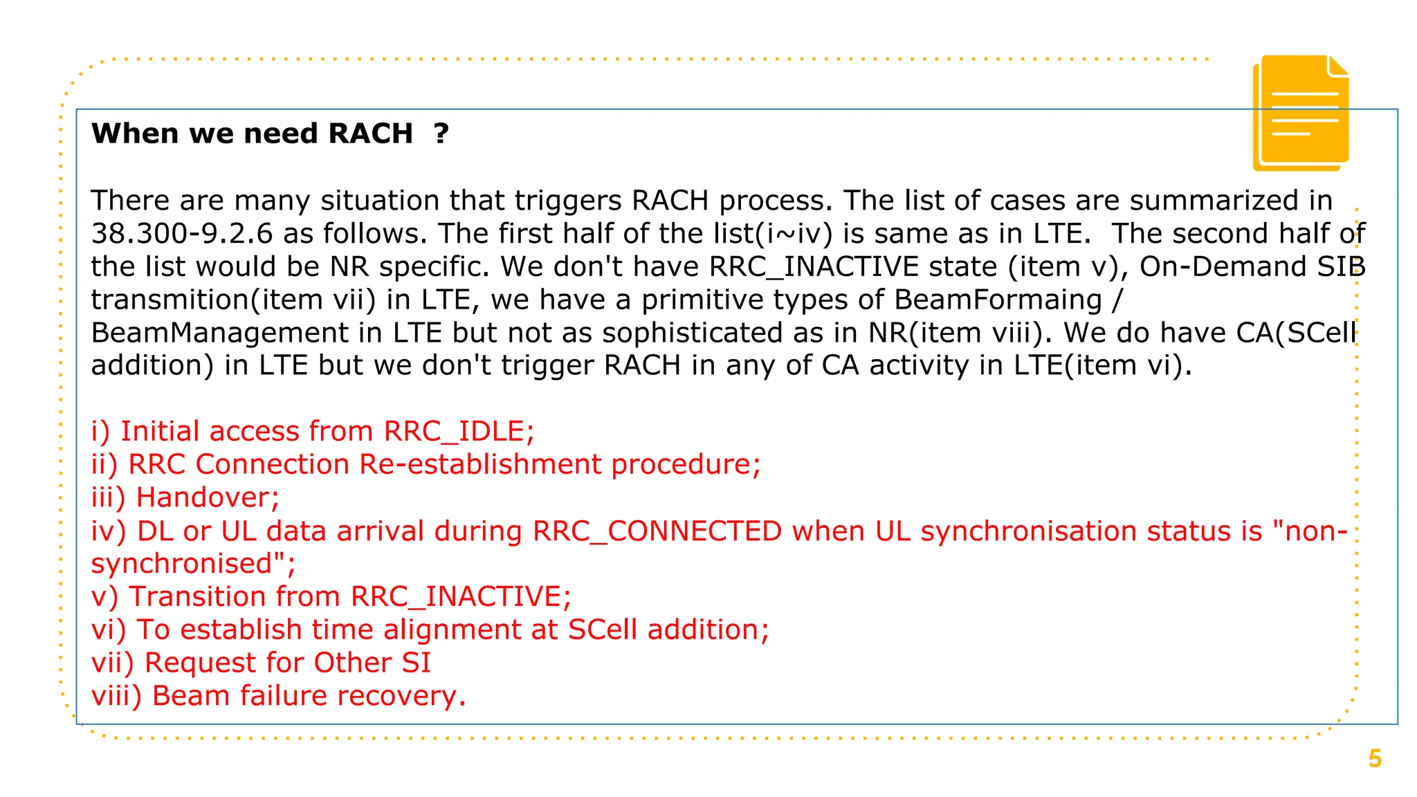 5G PRACH Document-KPIs Improvemnt and understanding | PDF
