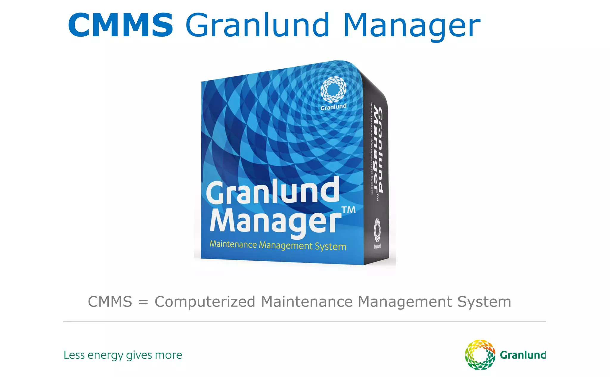 5 SIMPLYCITY: Granlund Manager (CMMS = Computerized Maintenance ...