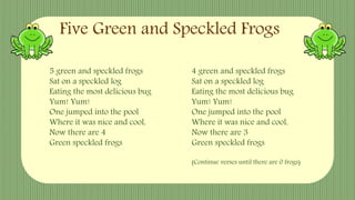 5 greenspeckedfrogsppt | PPT