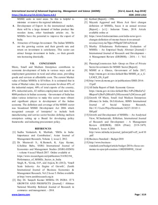 Growth and Future Prospects of MSME in India | PDF