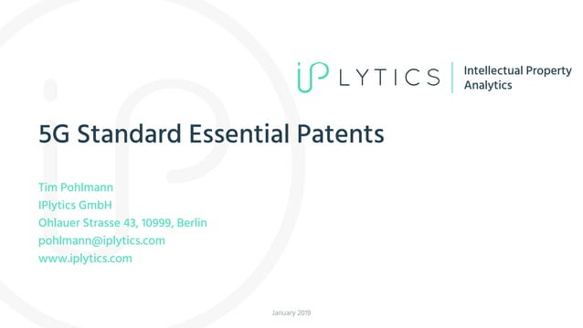 5G Standard Essential Patents | PPT