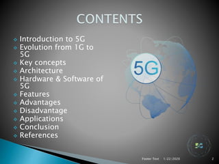5G TECHNOLOGY 2020 | PPTX