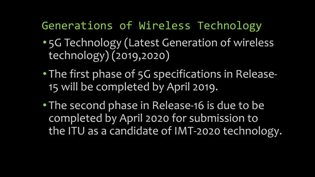 5G Technology - History of Wireless Technology | PPT