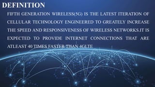 5 G Technology | PPTX | Computer Networking | Computing