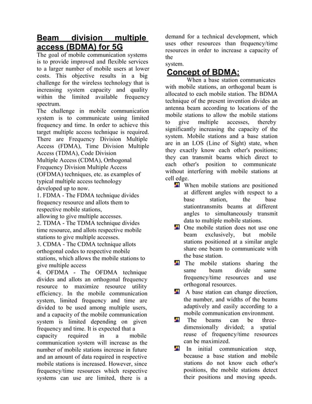 5 g technology bdma | PDF
