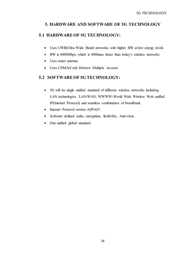 5G technology documentation