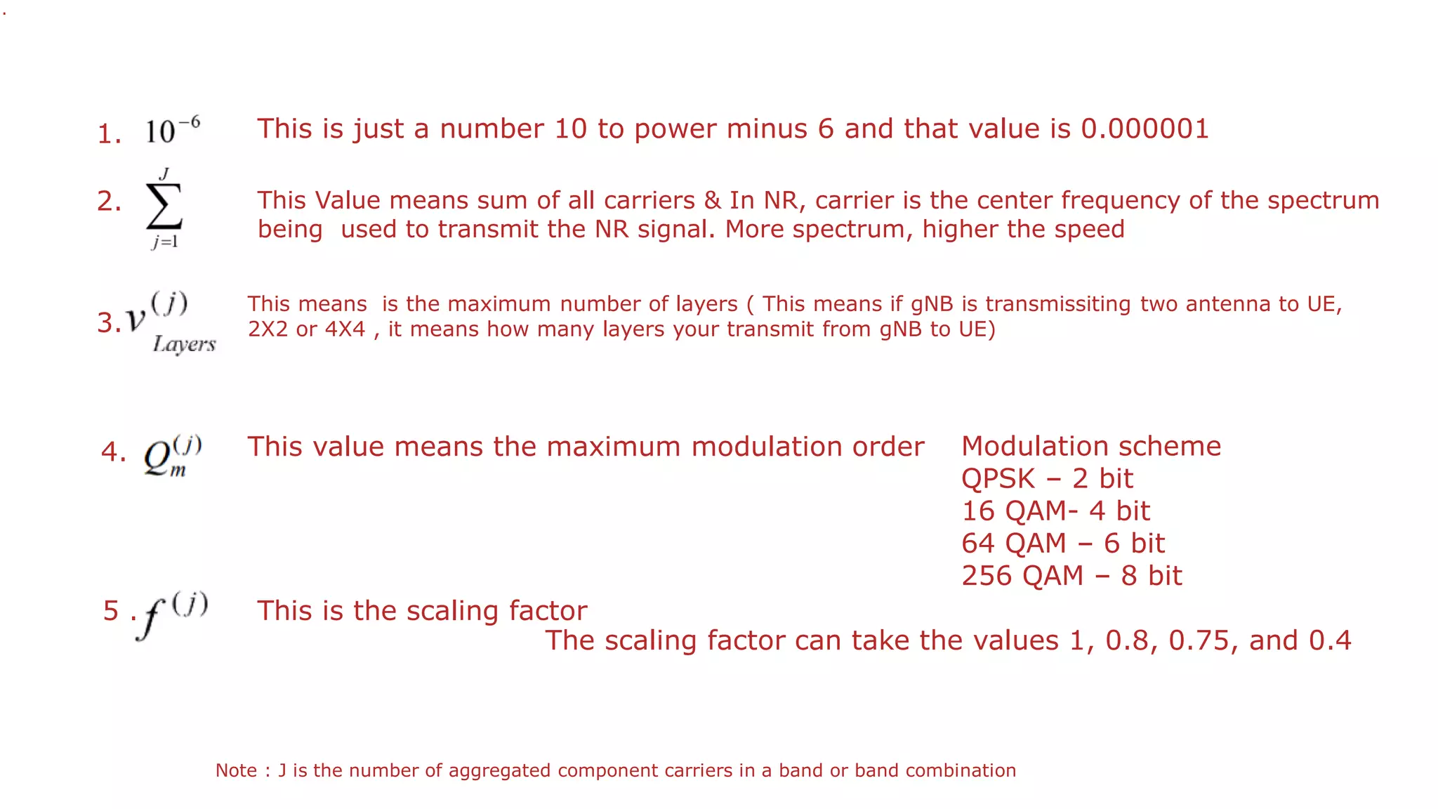 5G NR Throughput Calculation | PDF