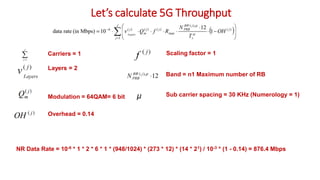 5G NR Throughput Calculation | PDF