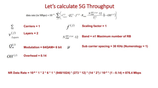 5G NR Throughput Calculation | PDF | Computer Networking | Computing