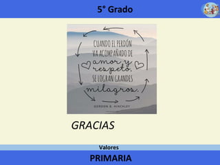 5° GRADO EDUCACIÓN EN VALORES | PDF