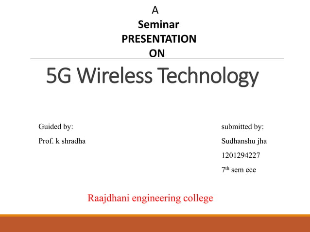 5g wireless technology | PPT