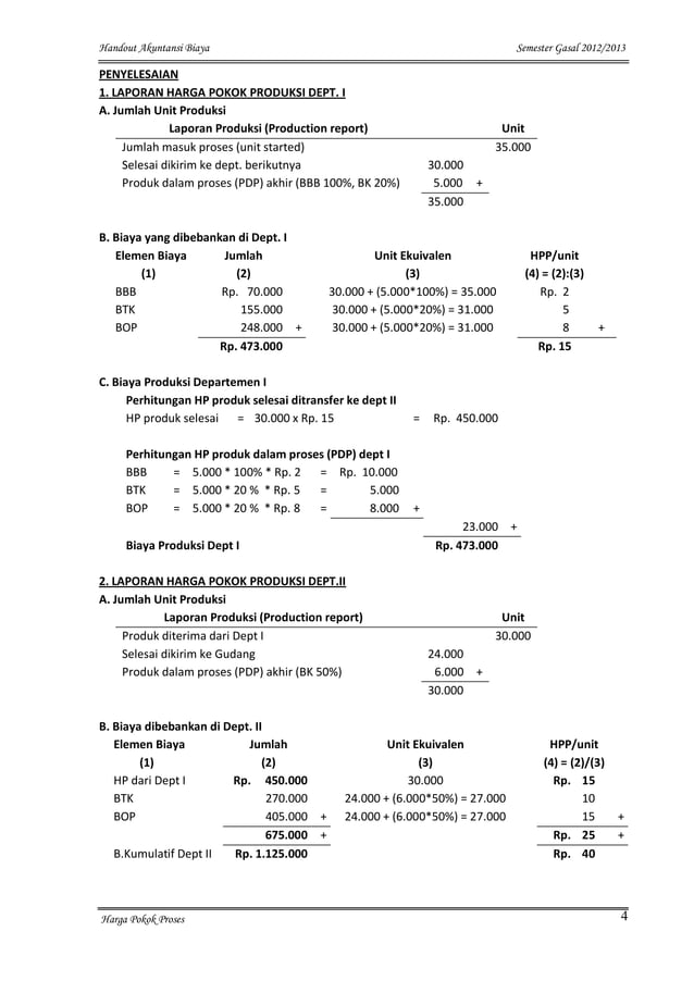 5 harga pokok proses | PDF