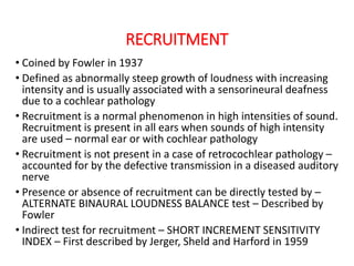 FUNCTIONAL ASSESSMENT OF HEARING & VESTIBULAR FUNCTION TESTS | PPTX
