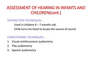 FUNCTIONAL ASSESSMENT OF HEARING & VESTIBULAR FUNCTION TESTS | PPTX