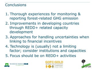 Monitoring, reporting and verification (MRV) of activities for reducing ...
