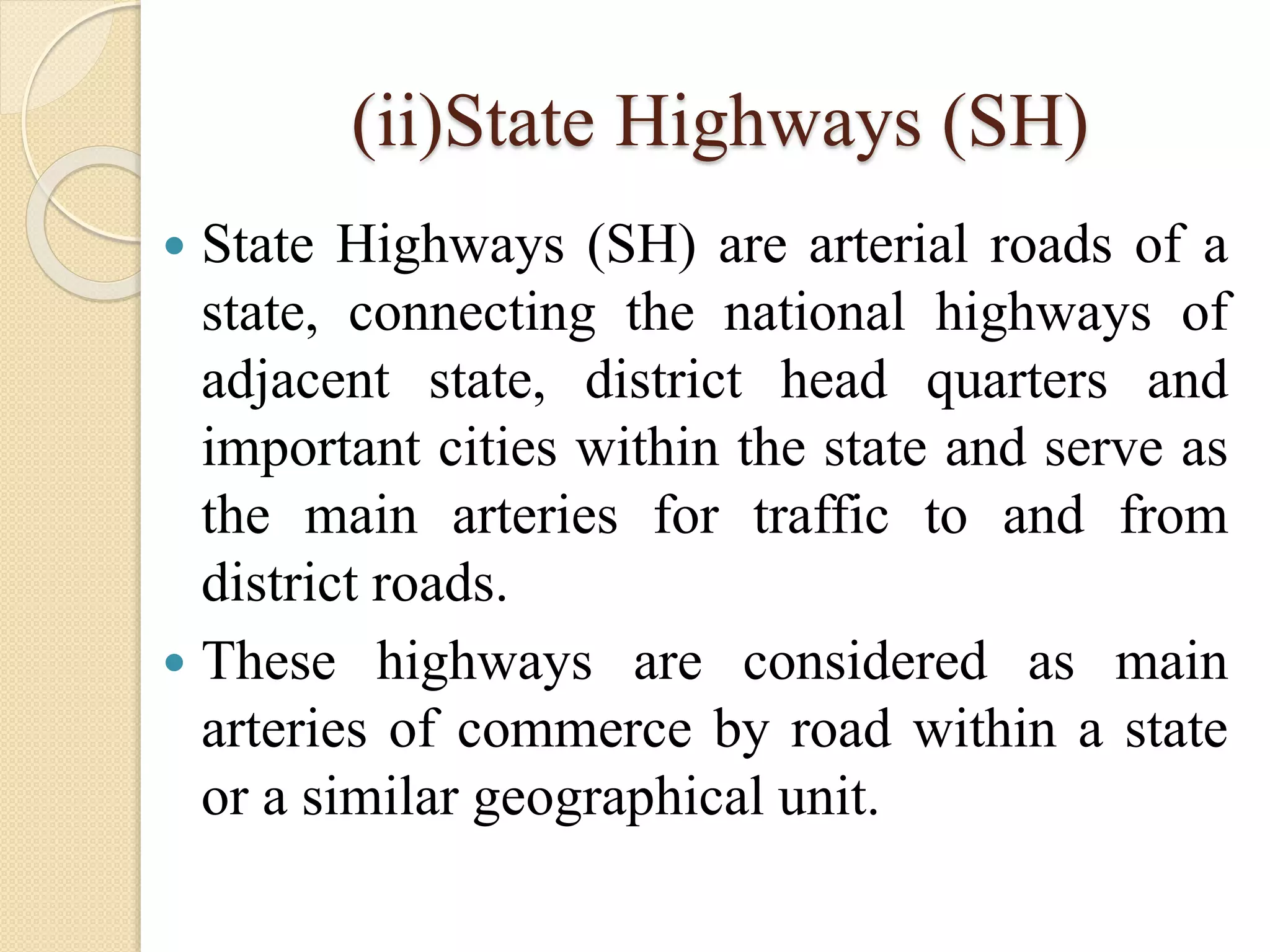 Classification of Roads and Road patterns | PPTX