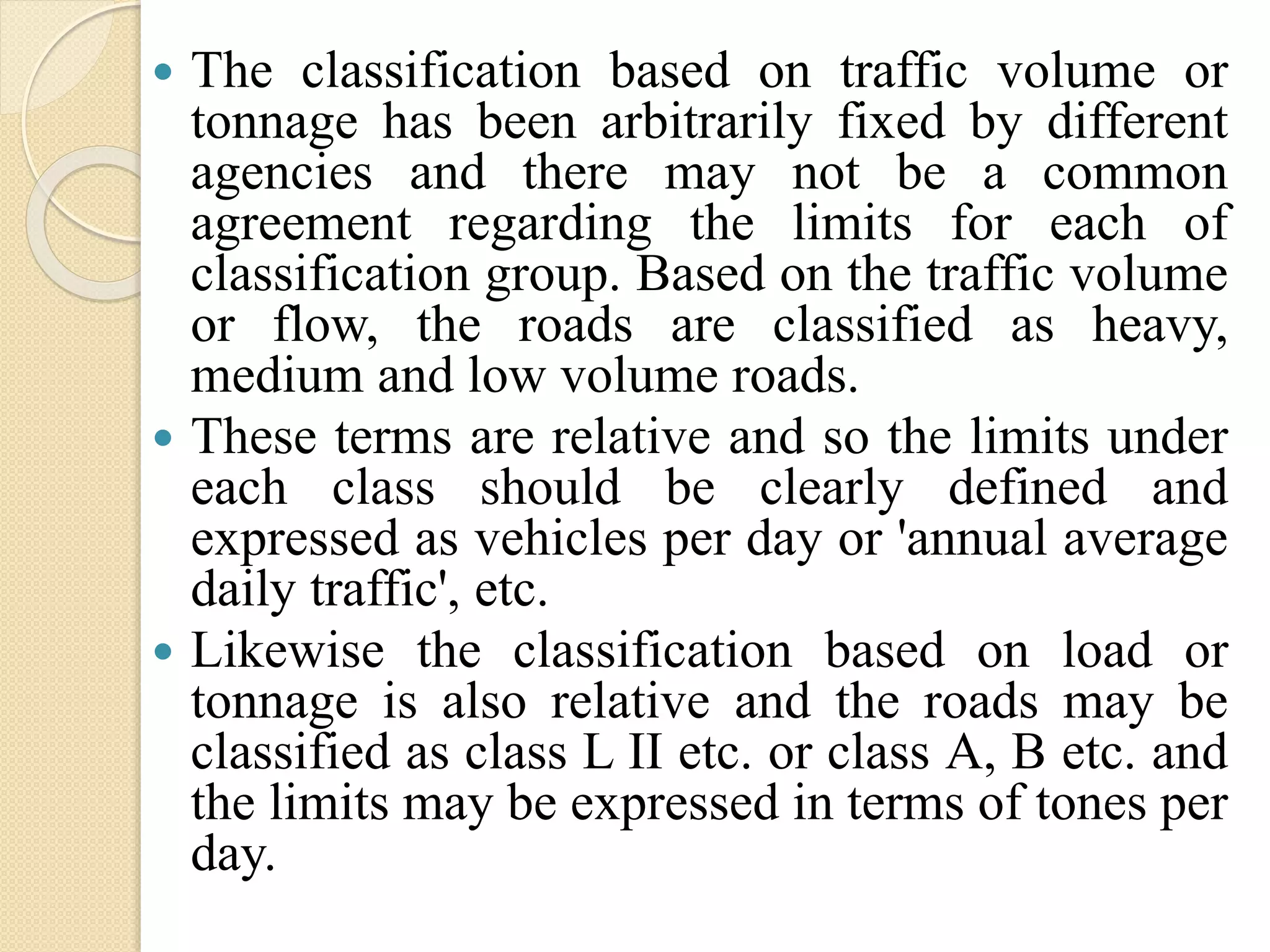 Classification of Roads and Road patterns | PPTX