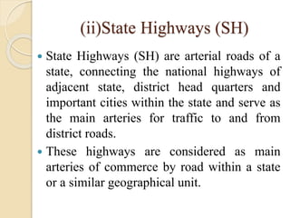 Classification of Roads and Road patterns | PPTX