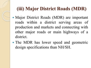 Classification of Roads and Road patterns | PPTX