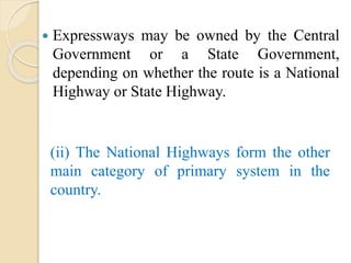 Classification of Roads and Road patterns | PPTX