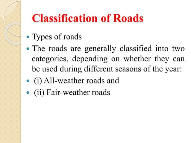 Classification of Roads and Road patterns | PPTX | Geography | Science