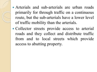 Classification of Roads and Road patterns | PPTX