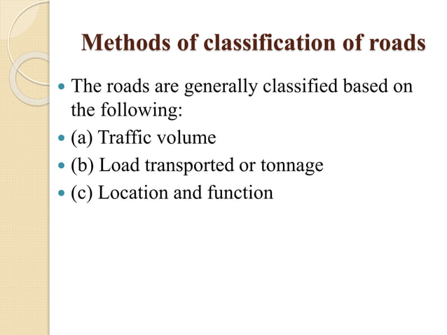Classification of Roads and Road patterns | PPTX | Geography | Science