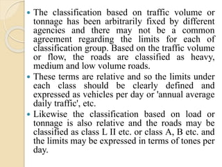 Classification of Roads and Road patterns | PPTX