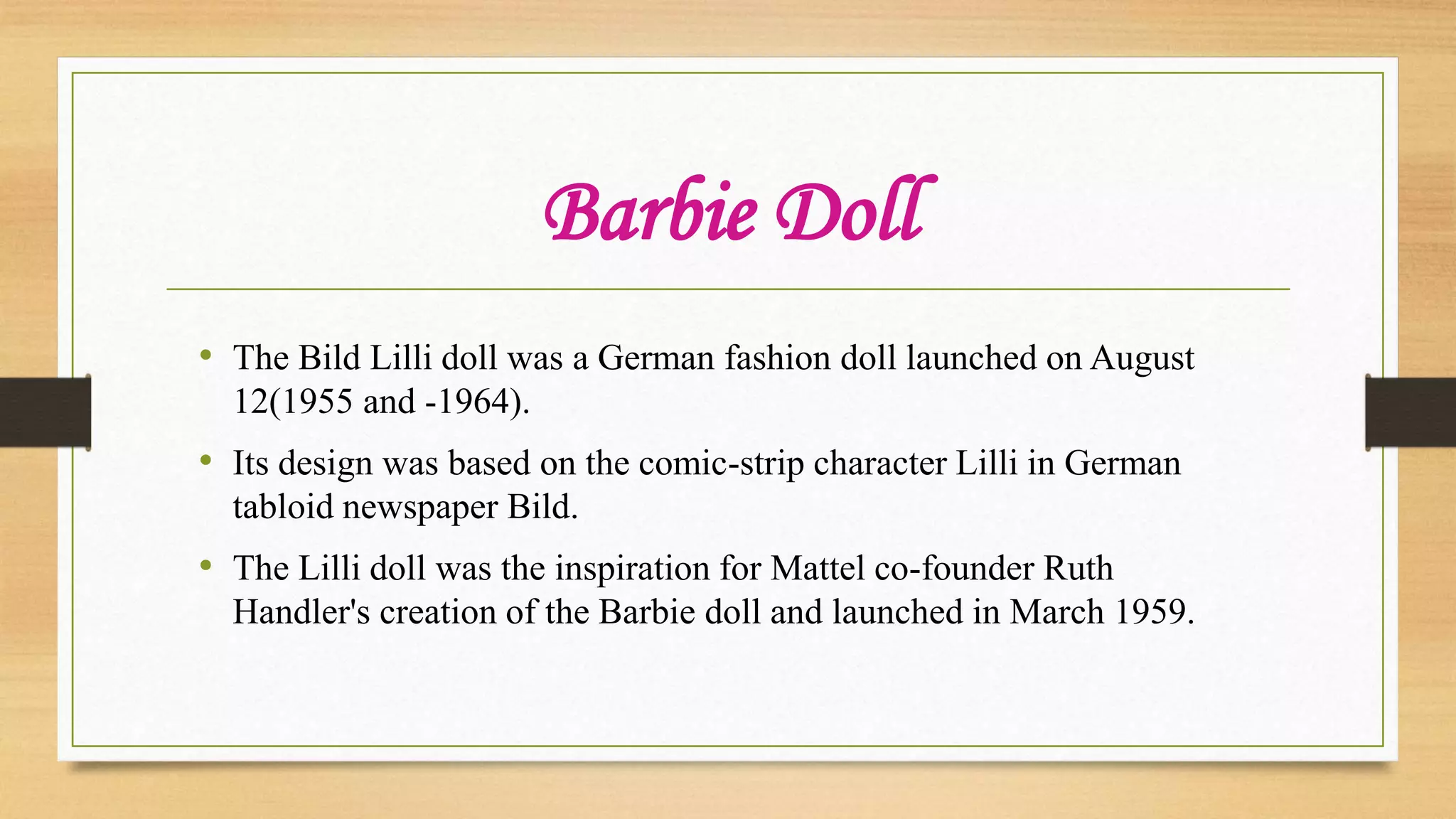 smiley,diesel engine,hashtag, ice cream, barbie doll History | PPTX