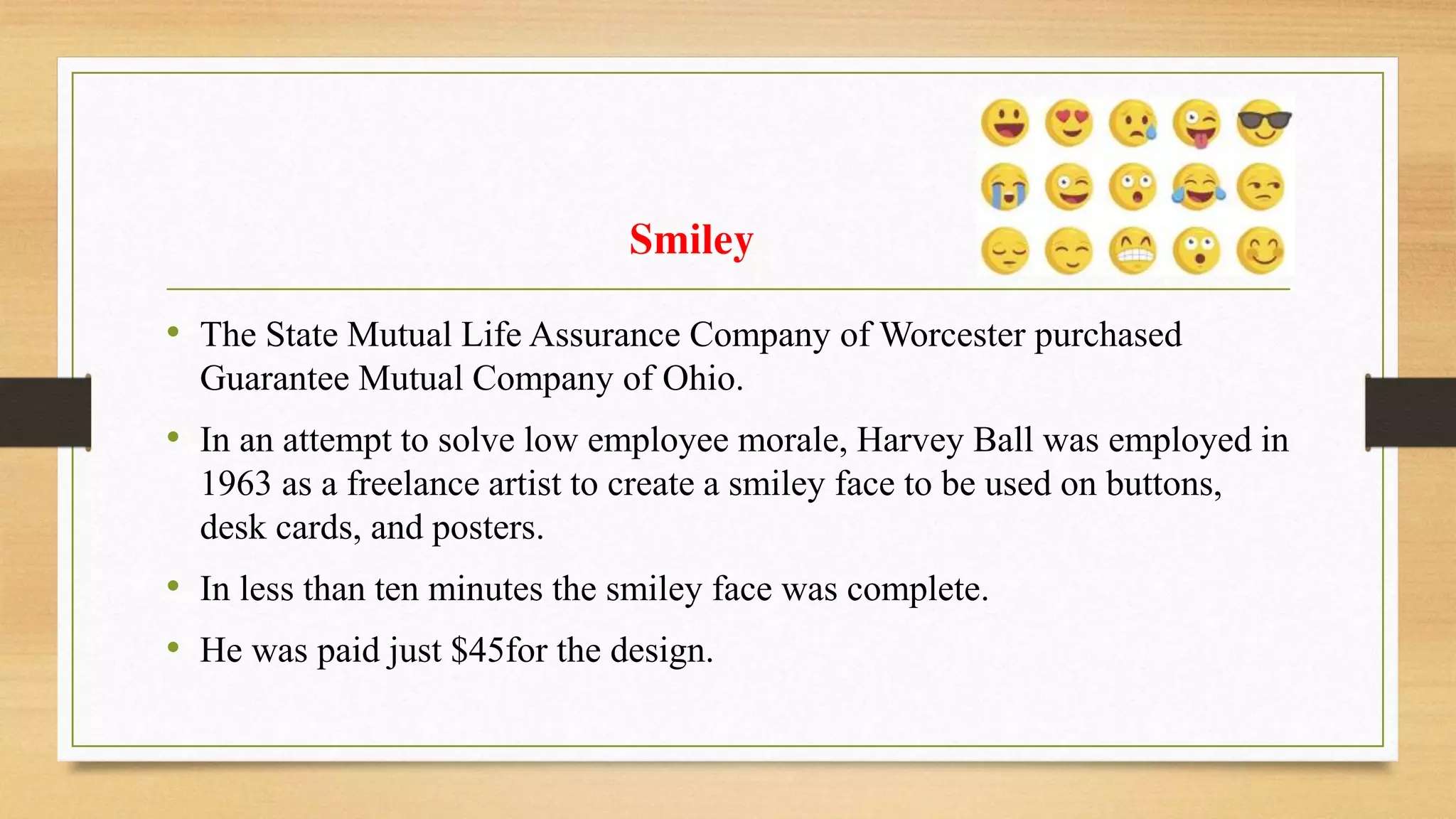 smiley,diesel engine,hashtag, ice cream, barbie doll History | PPTX