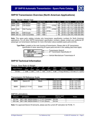 5 hp18 Automatic gearbox | PDF