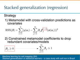Stacked generalization of statistical learners – a case study with soil ...