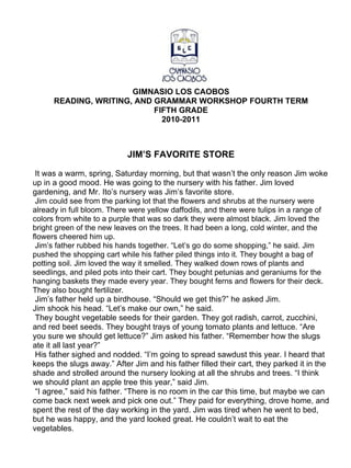 5ht grade workshop( reading,_writing)[1][1] | PDF