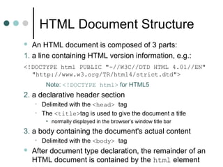 Origins and evolution of HTML and XHTML | PPT
