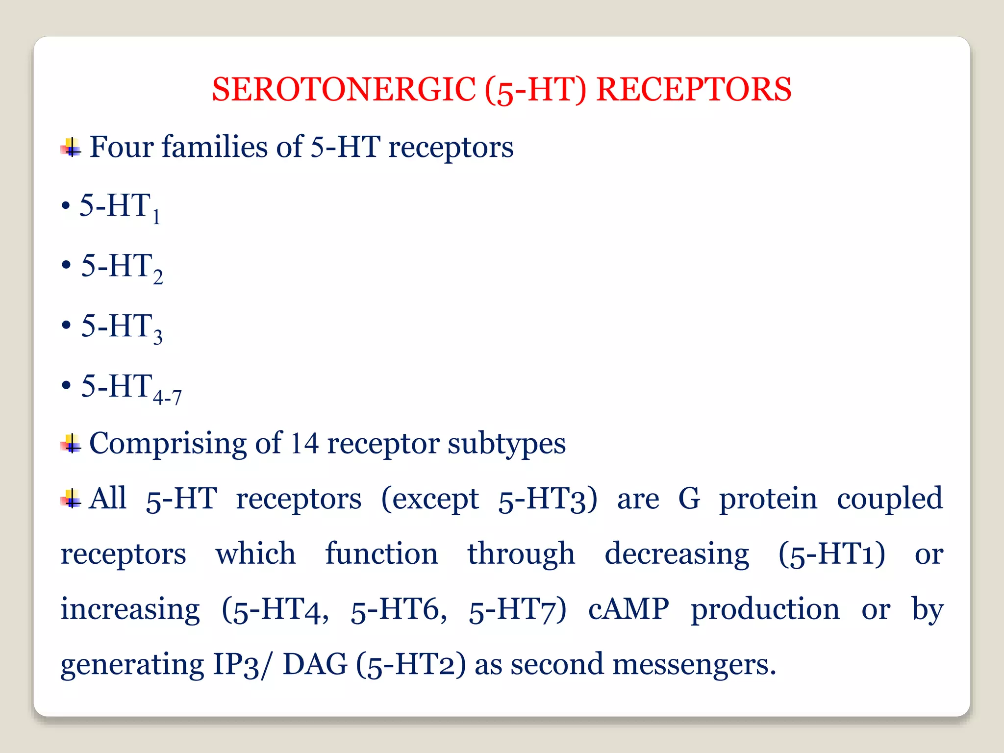 5 Hydroxytryptamine Part I | PPTX