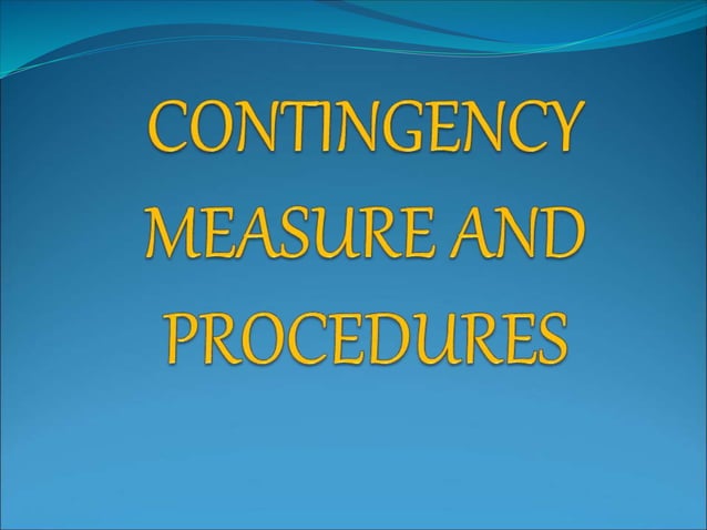 5HUNTED HOUSE-CONTINGENCY MEASURE AND PROCEDURES.ppt