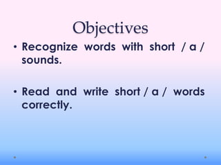 Short a words | PPTX