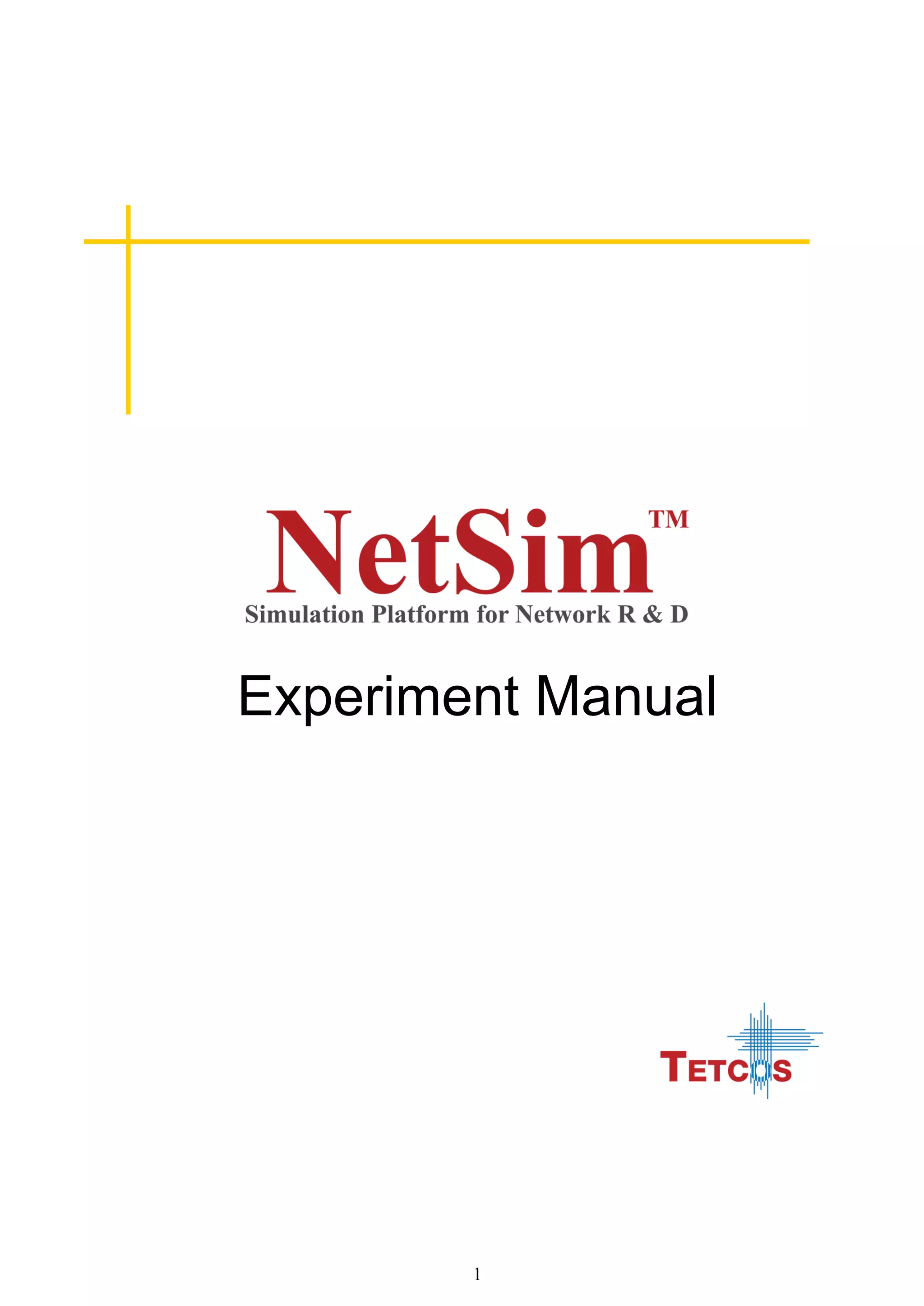 NetSim Experiment Manual v11 Latest Release | PDF