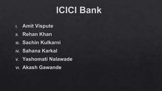 ICICI bank presentation | PPTX