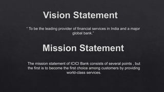 ICICI bank presentation | PPTX