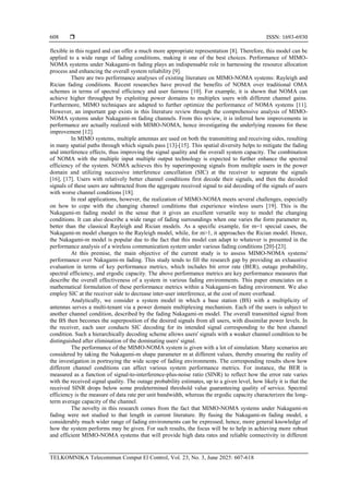 Performance optimization of MIMO-NOMA systems in Nakagami-m fading environments | PDF